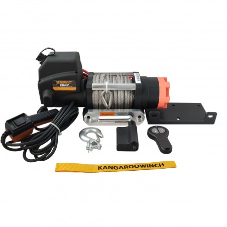 12V Seilwinde mit Textilseil + Funkfernbedienung 2722 kg Zugkraft
